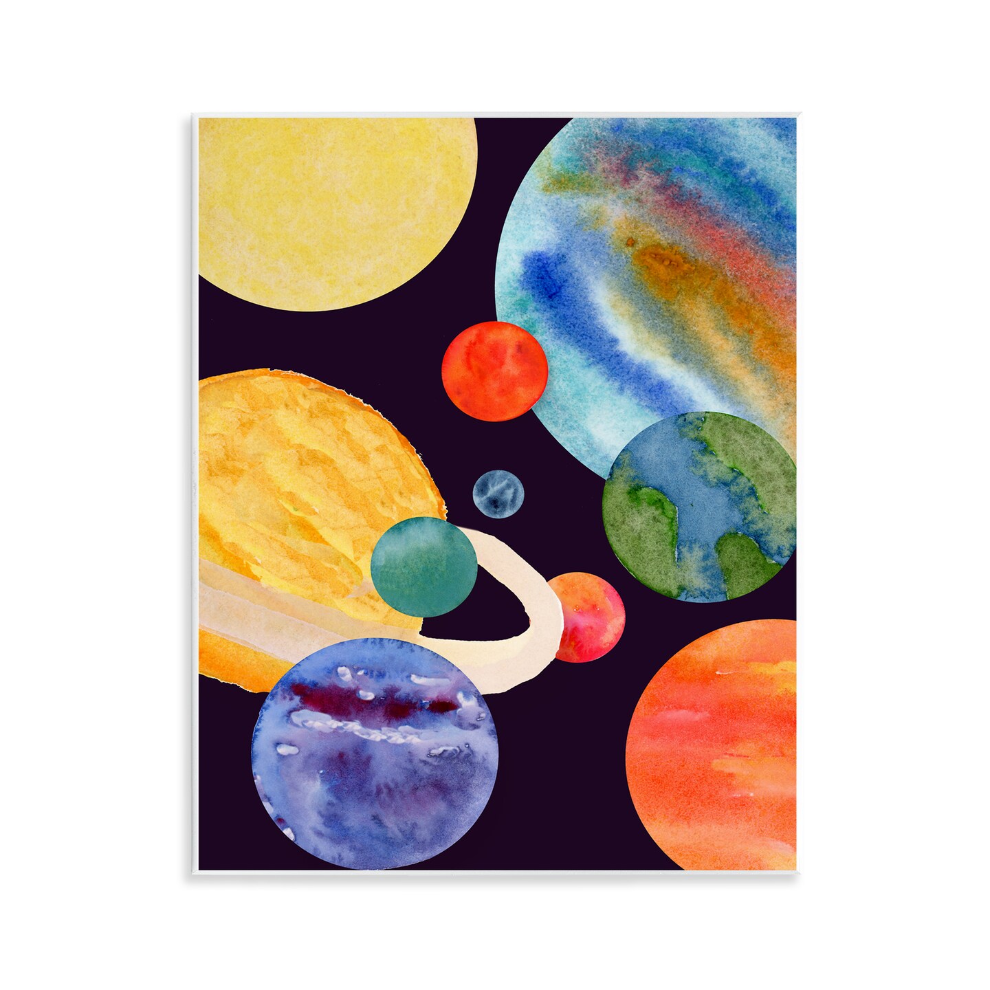 Stupell Industries Planetary Galaxy in Space Wall Plaque Design by ...