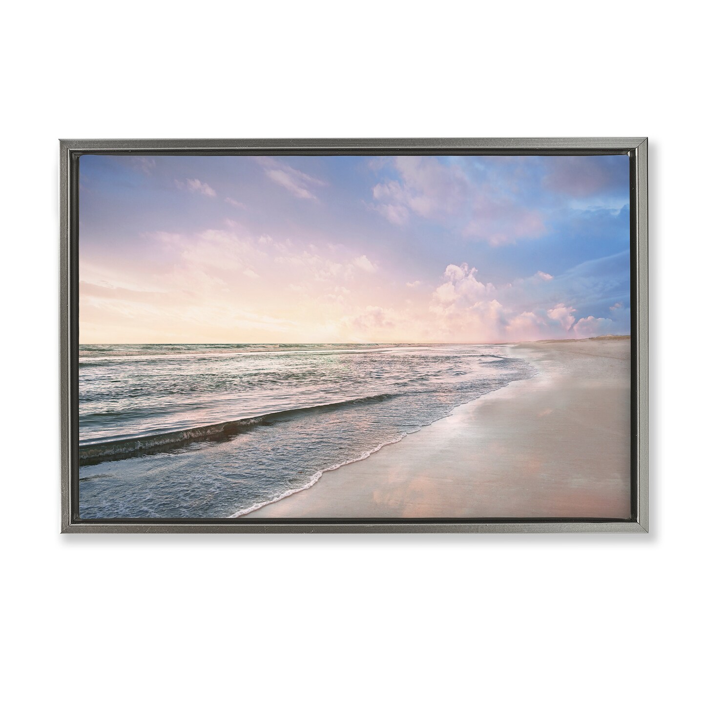 Stupell Industries Receding Beach Shore Floating Frame Design by ...