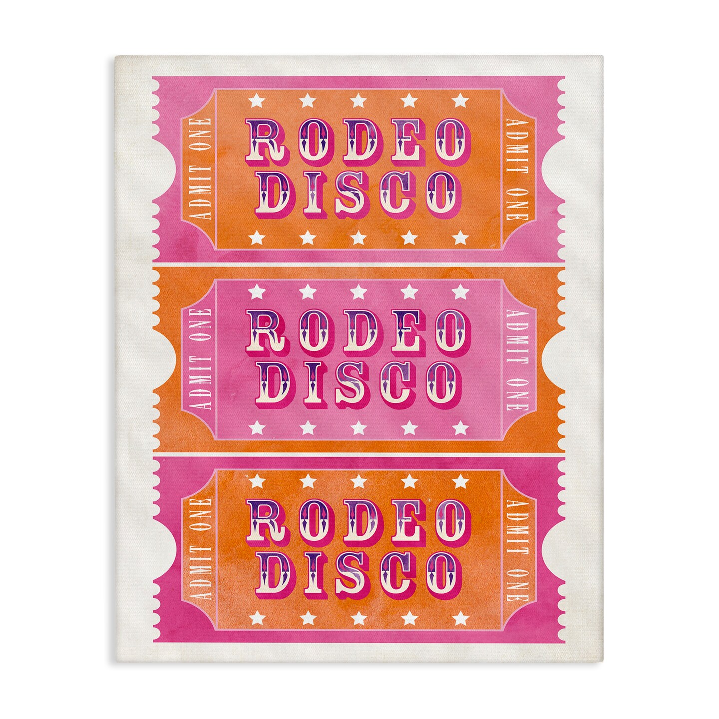 Stupell Industries Rodeo Disco Ticket Stubs Canvas Design by Susan ...