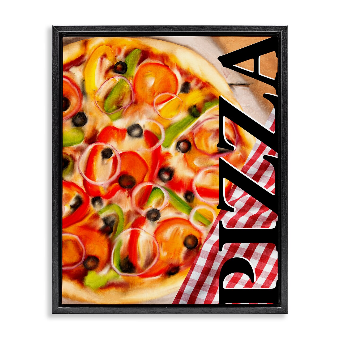 Stupell Industries Gourmet Traditional Pizza Floating Frame Design by ...