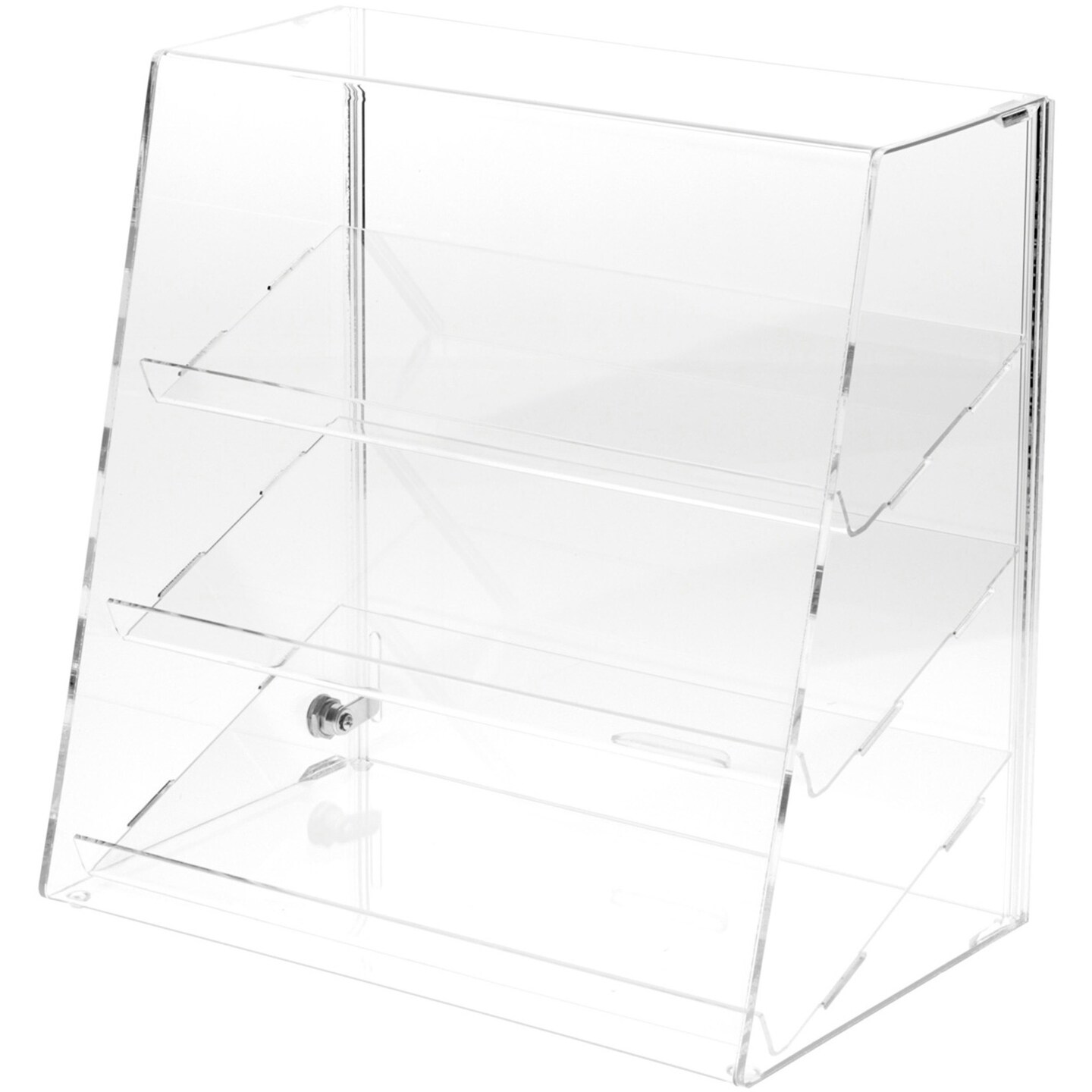 Plymor Clear Acrylic Locking Display Case with Slanted Front and ...