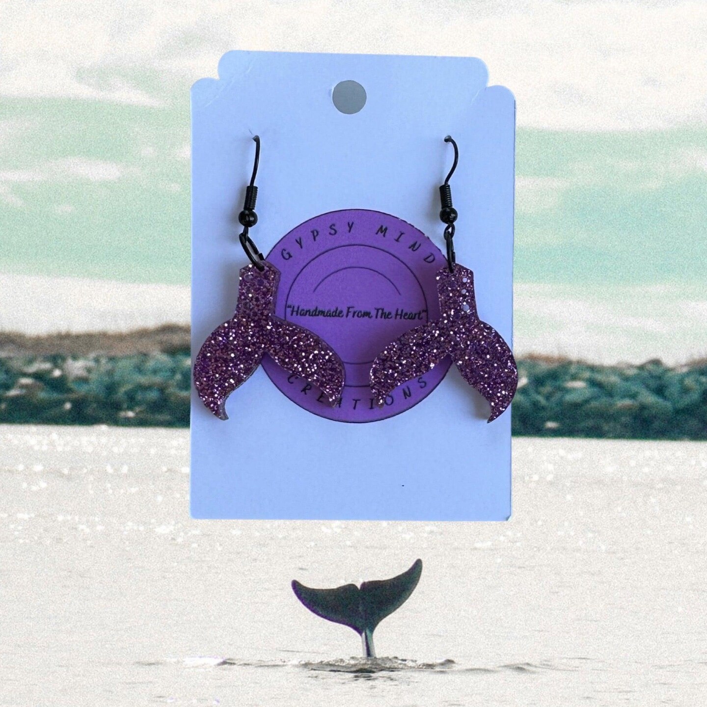 Mermaid Tail Bubble Fin Handmade Acrylic Dangle Earrings- Multiple ...