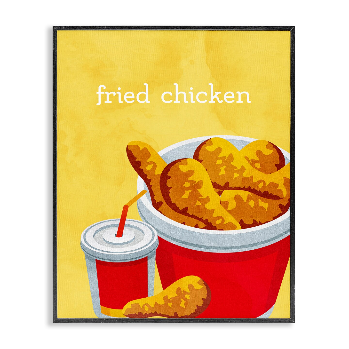 Stupell Industries Chicken Bucket Takeout Framed Giclee Design by Kim ...