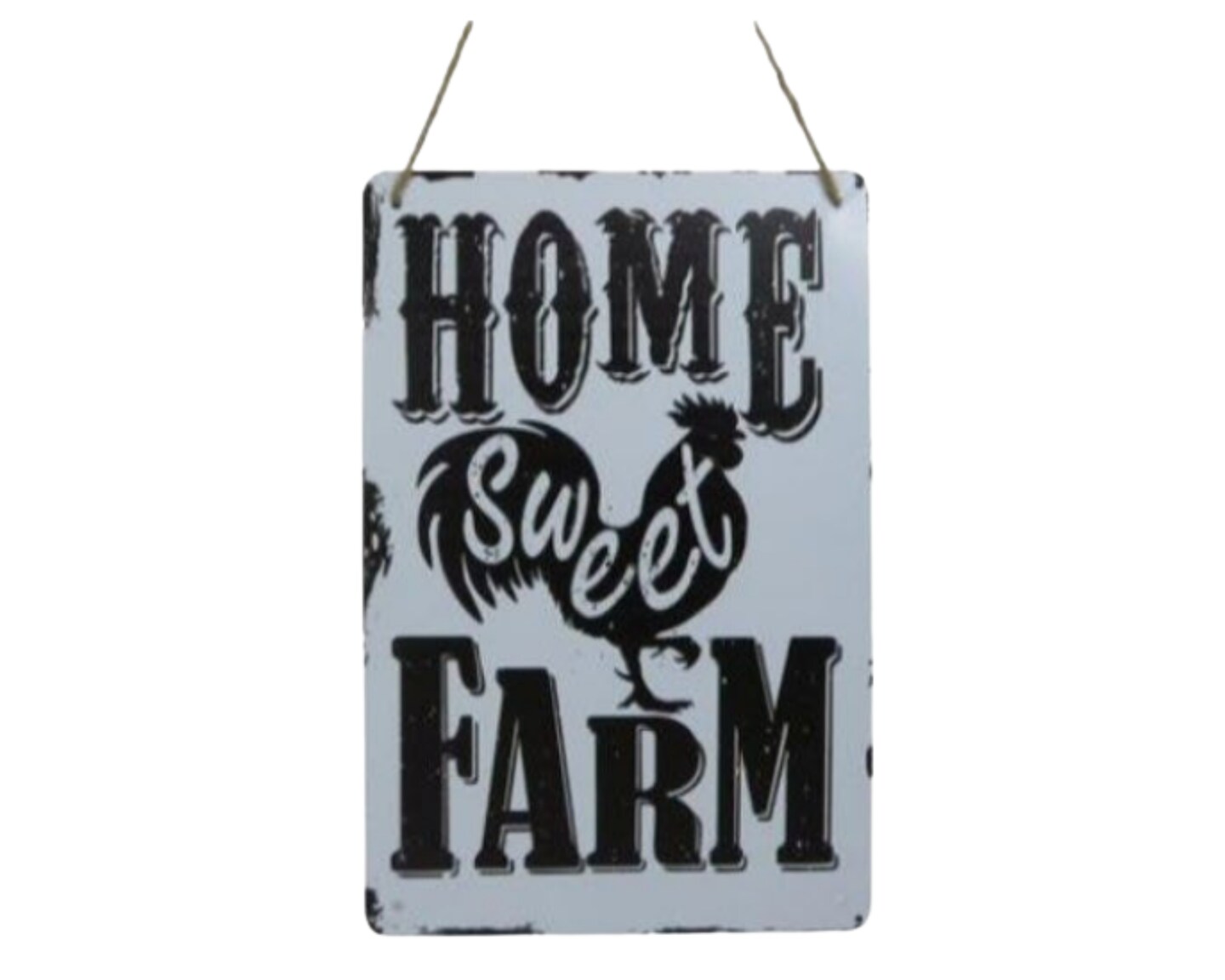 "Home Sweet Farm" Rooster Metal Sign - Rustic Farmhouse Decor-CM2201 ...