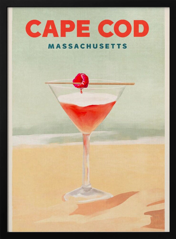 Cape Cod Cocktail Tall Poster - The Whiskey Ginger 24x36 Black Framed ...