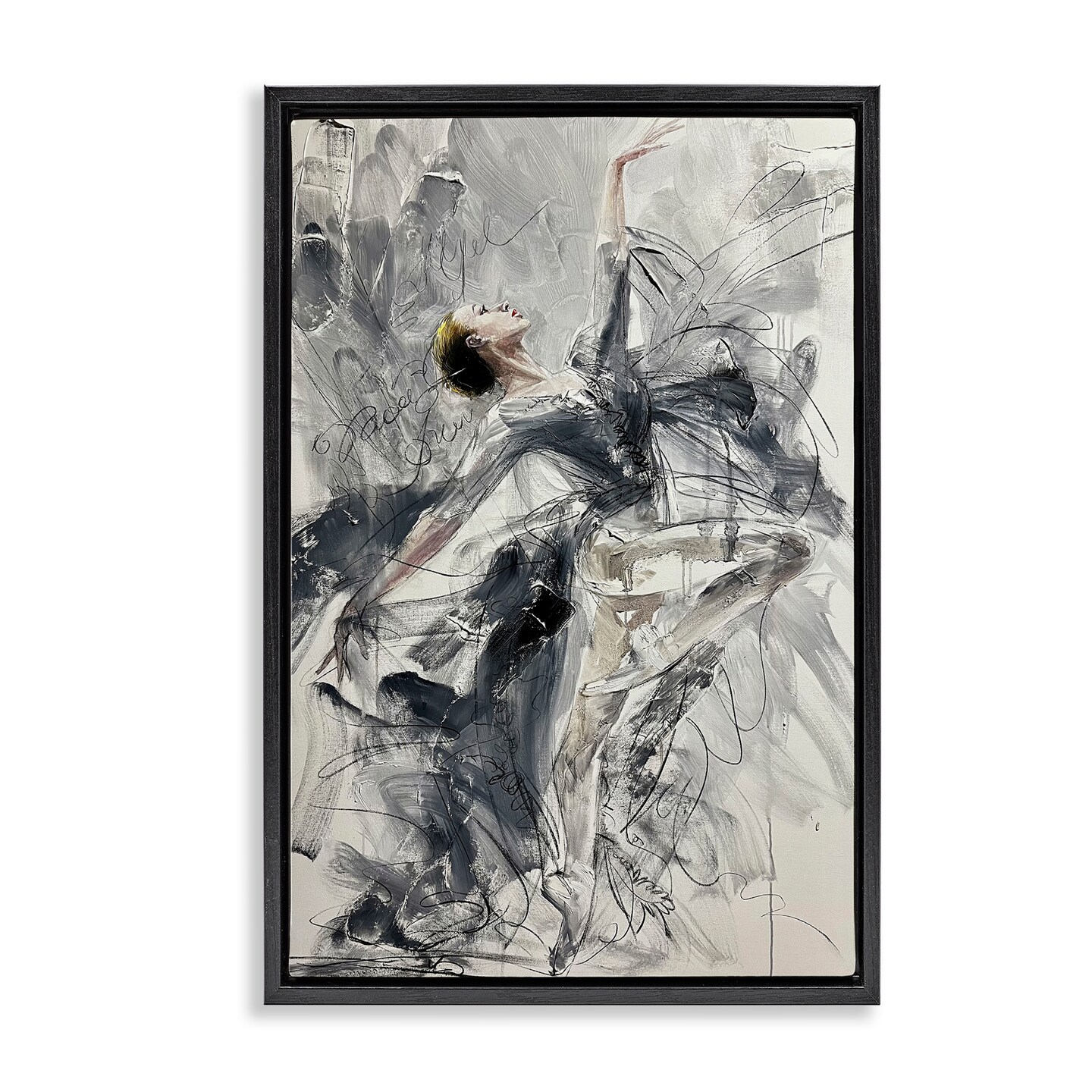 Stupell Industries Elegant Pose Dancer Floating Frame Design by Lucille ...
