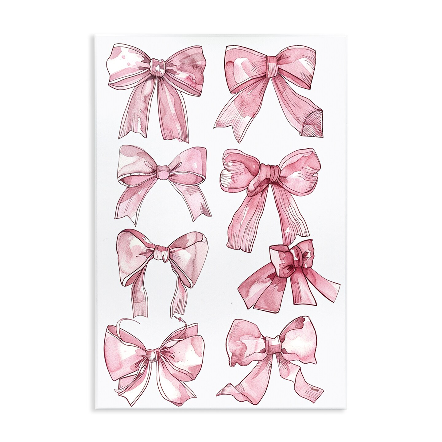 Stupell Industries Various Ribbons in Pink Wall Plaque Design by LSR ...