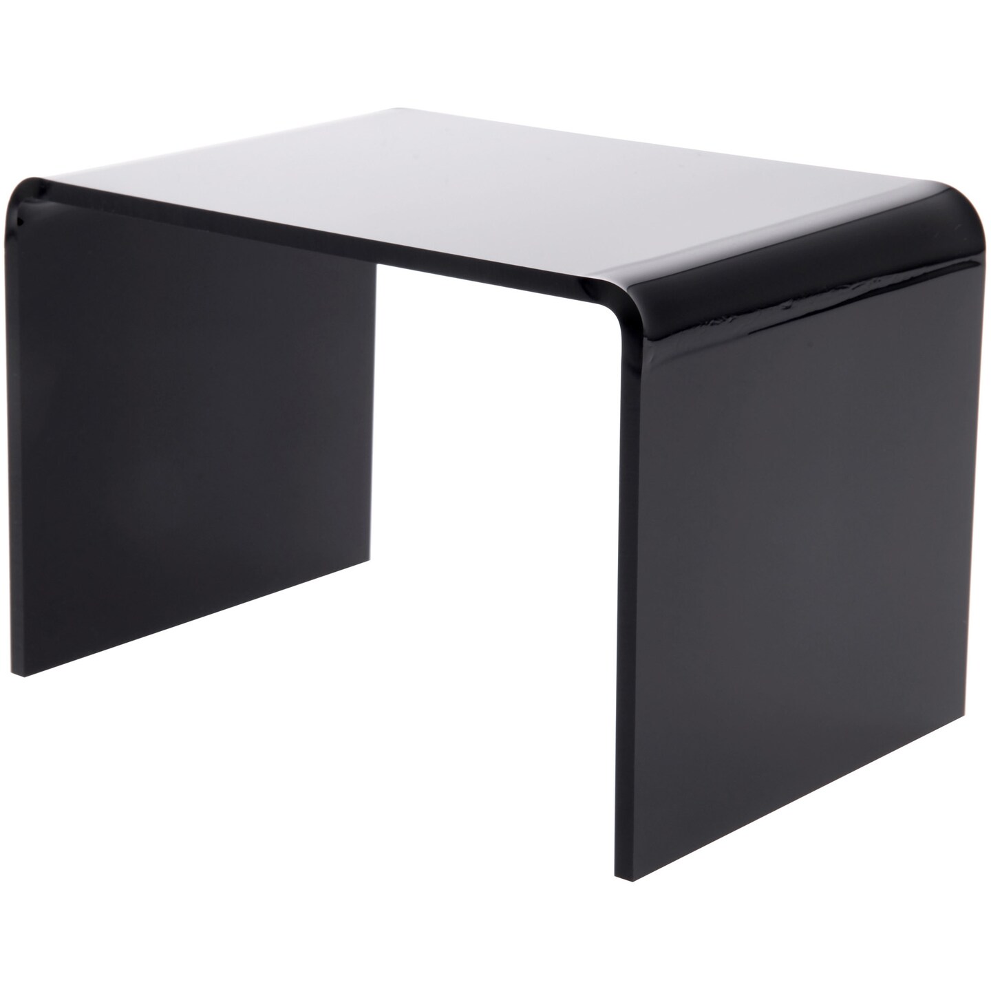 Plymor Black Acrylic Rectangular Display Riser, 4" H x 6" W x 4" D (3/ ...