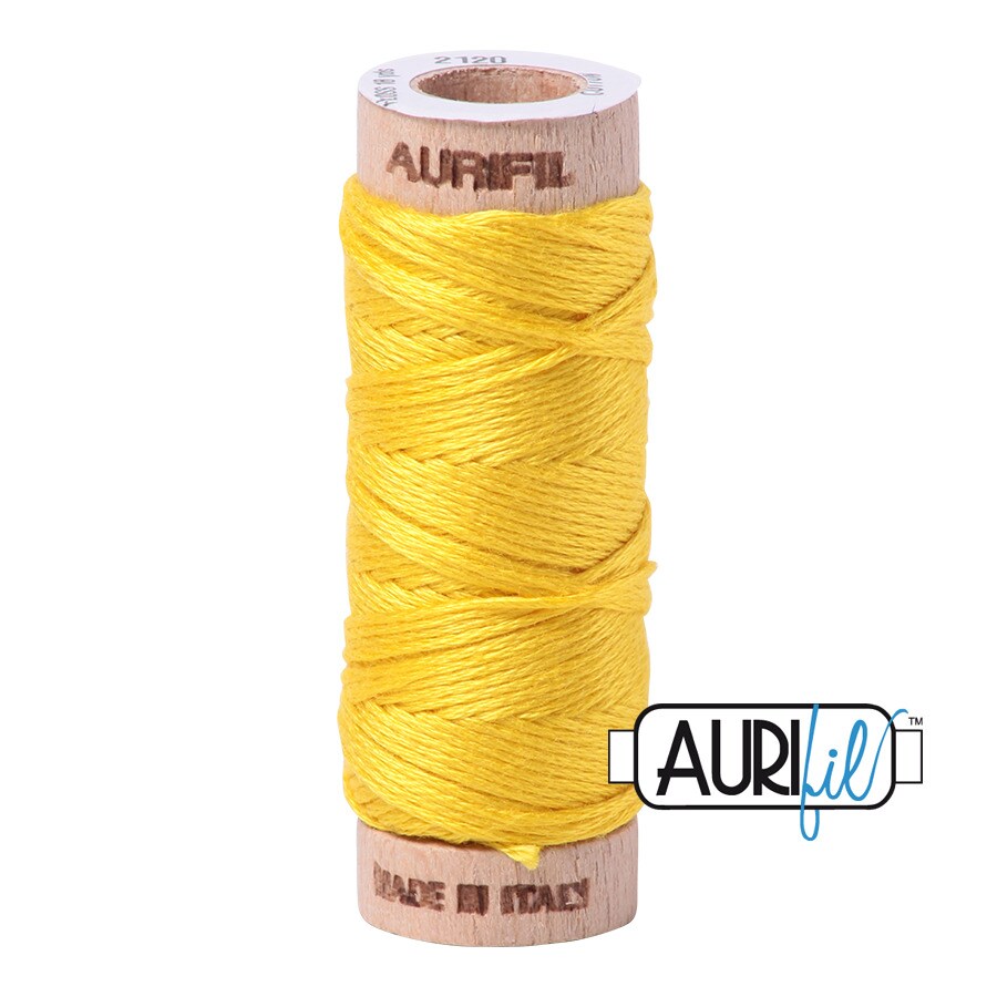 Canary (2120) | Aurifloss Small Spool (18M / 18Y) | Aurifil Thread ...