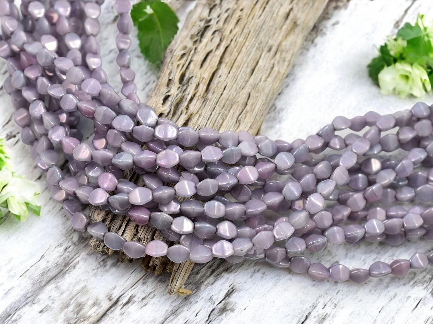*50* 5x3mm Luster Opaque Amethyst Pinch Beads | Michaels