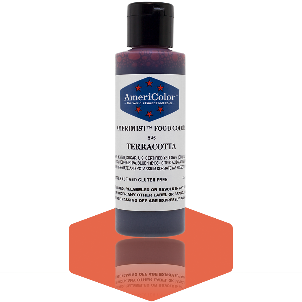 AmeriColor, Terracotta, 4.5 Ounce, AmeriMist Airbrush Food Coloring ...