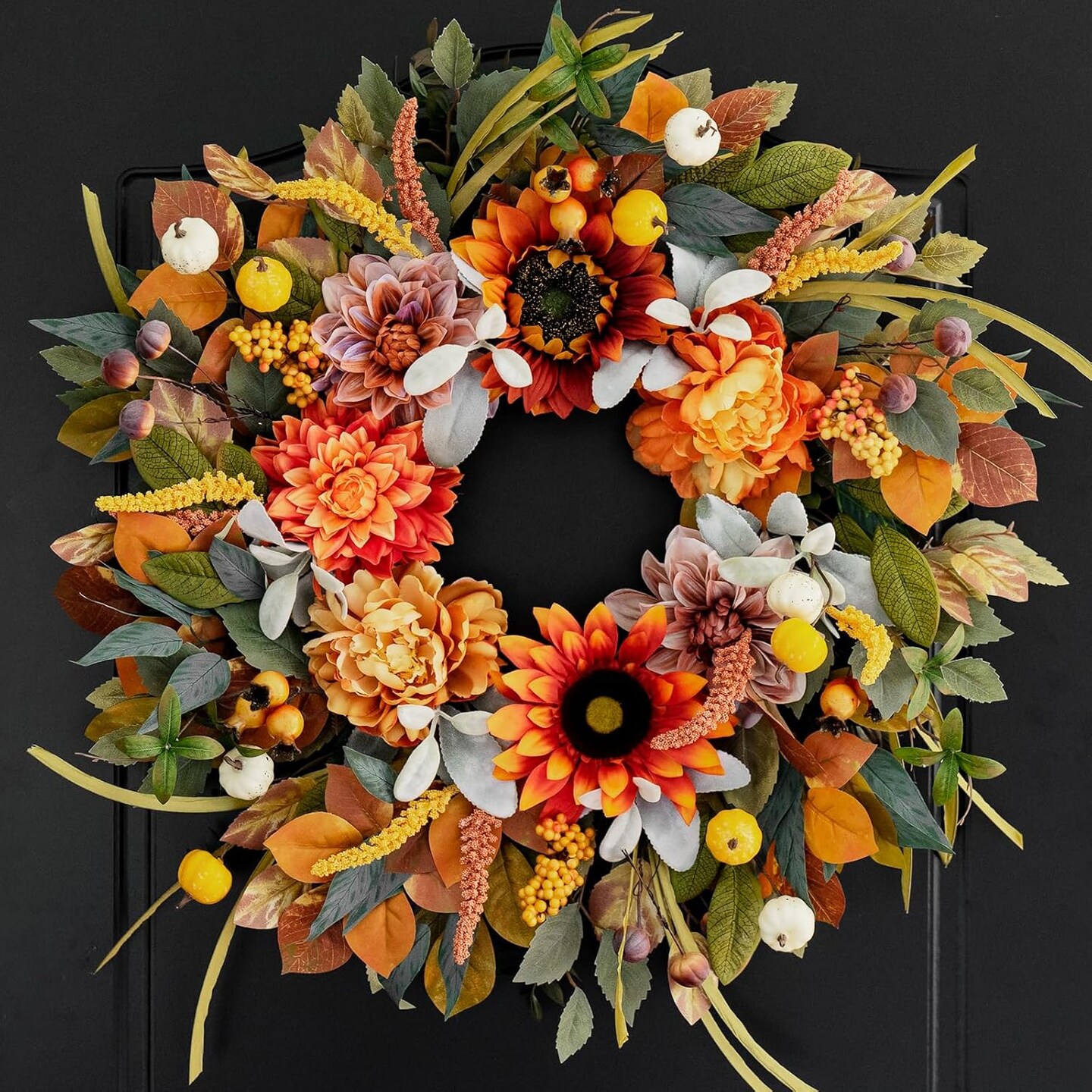 24 Inch Fall Wreath with Sunflowers | Michaels