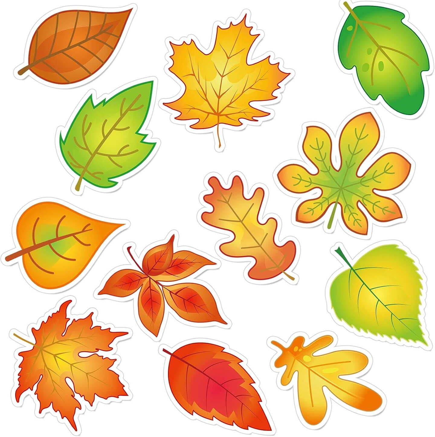60 Pcs Fall Leaves Cutouts for Bulletin Board (Autumn Colors) | Michaels