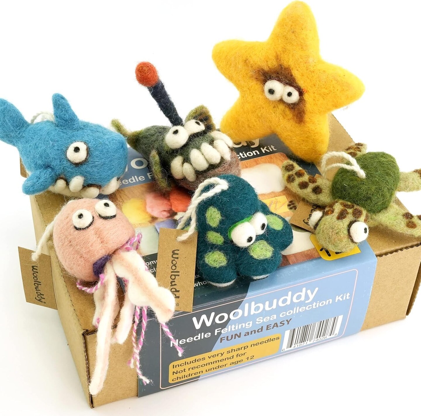 Needle Felting Kit - Sea Animals for Beginners, Adults & Kids, Includes ...