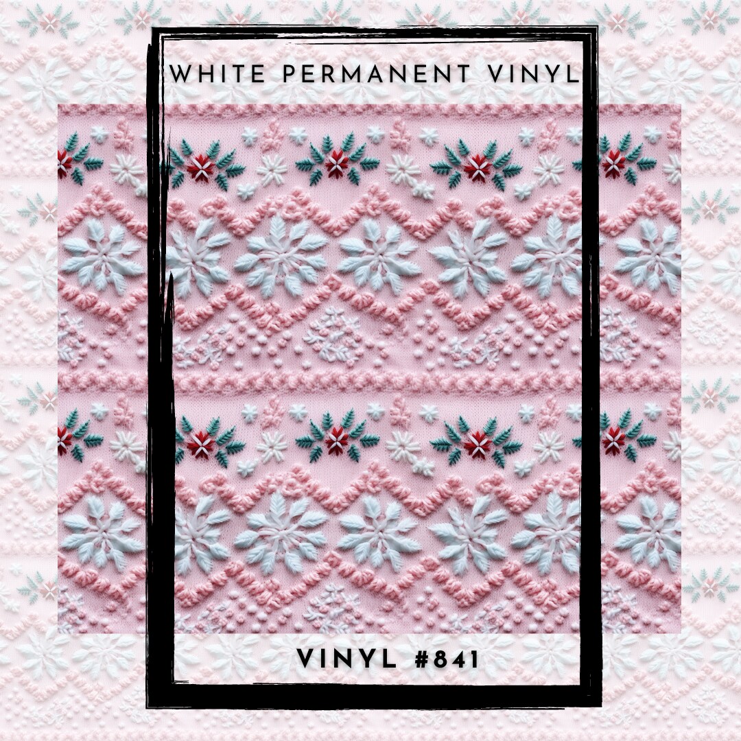 #841- Pastel Winter Christmas Sweater- 12x12 Pattern Vinyl | Michaels