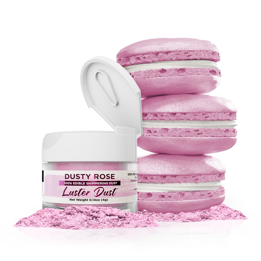 Bakell - Dusty Rose Luster Dust (4g, 1x Jar) Edible Vegan Dust & Paint ...