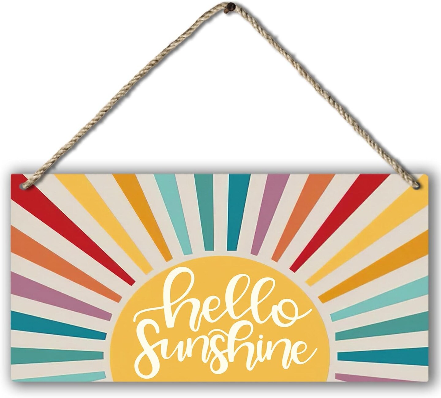 Summer Hello Sunshine Vintage Boho Sun Sunrise Colorful Sunshine Sunray ...