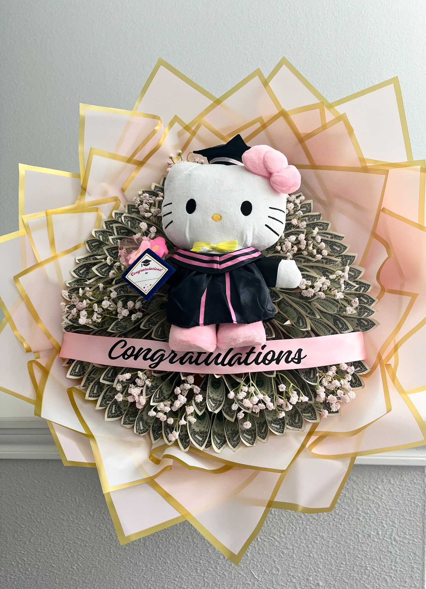 100 Dollar Money Bouquet Gift for Birthdays, Graduation, Mother's Day ...