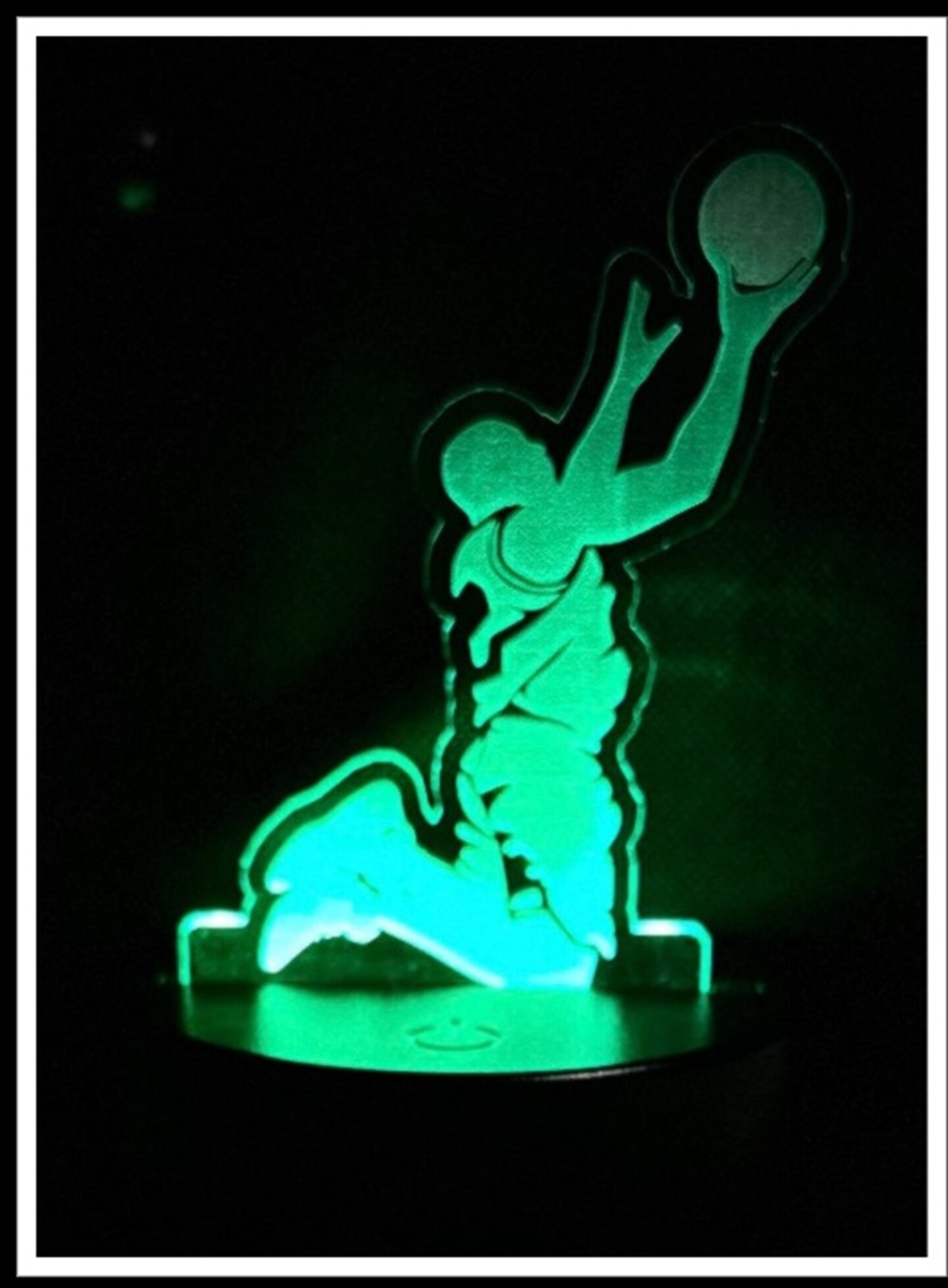 Clear Acrylic Handmade LED Tabletop Night Light with Laser Cut Designs ...