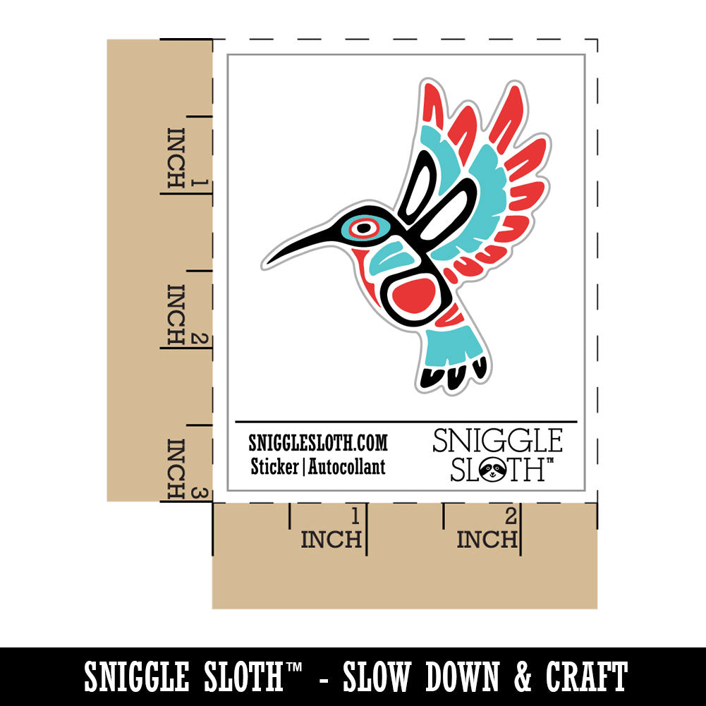 Water Bottle Sticker Set Native American Tribal Hummingbird Totem Cute ...