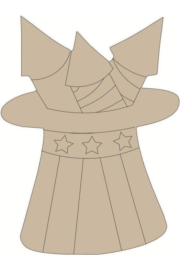 Uncle Sam Hat Fireworks Unfinished Wood Cutout | Michaels