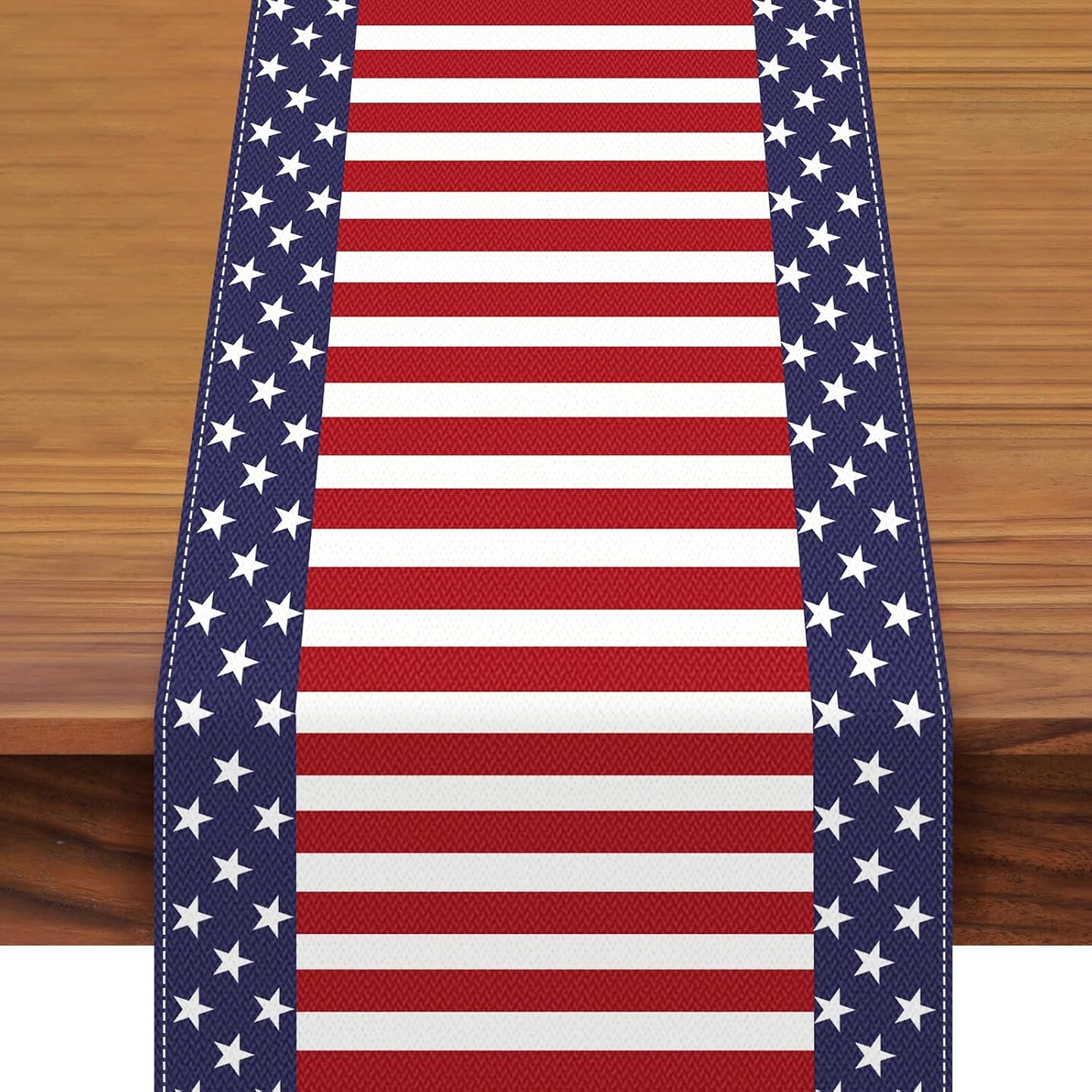 American Flag Table Runner 72 x 13 Inch, Patriotic Stars and Stripes ...
