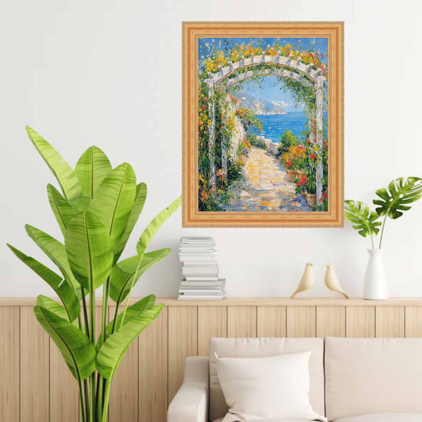 Vintage Gold Lead Beaded Picture Frame 32x24 frame | Michaels