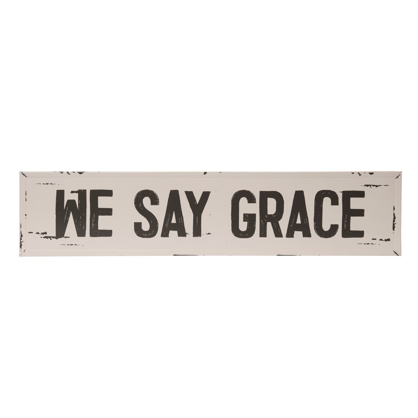 Transpac Metal We Say Grace Wall Decor, 29.88" White Spring Wall Art ...