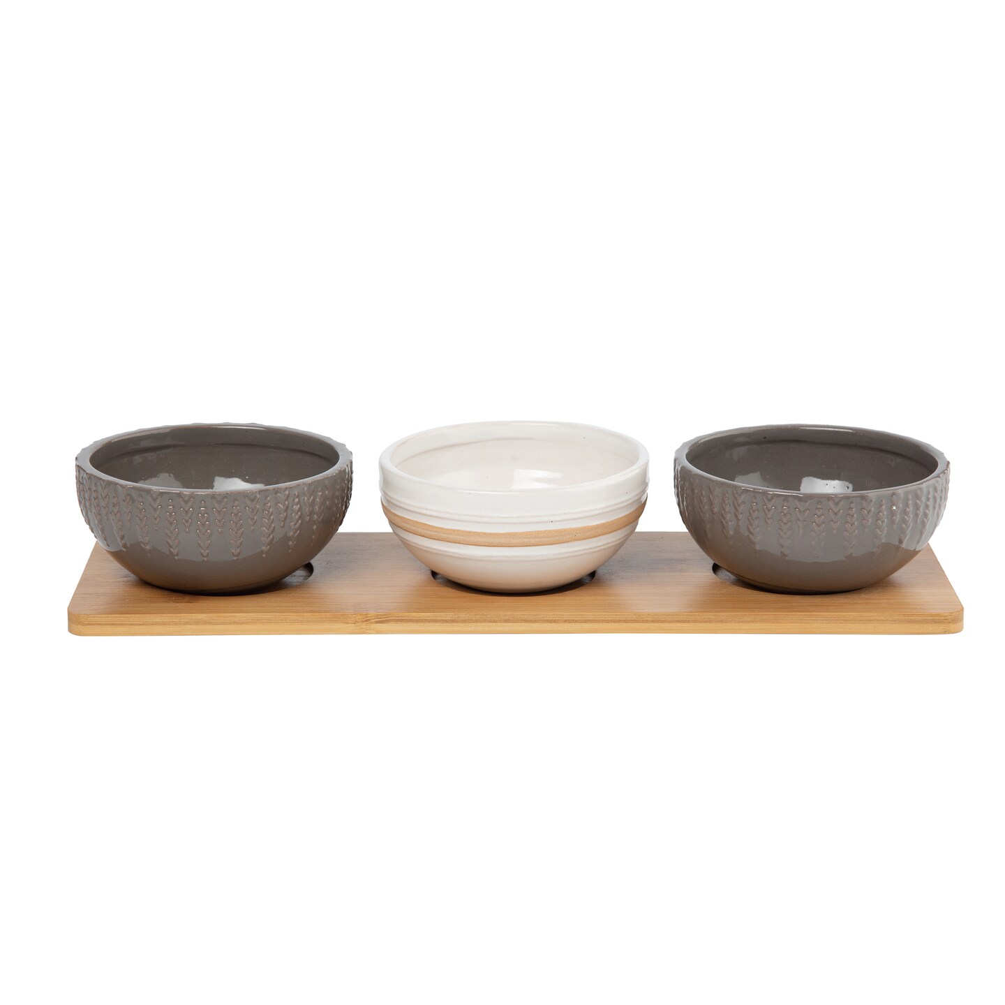 Transpac Ceramic 4.75 in. Bowl with Tray Set of 4 | Michaels
