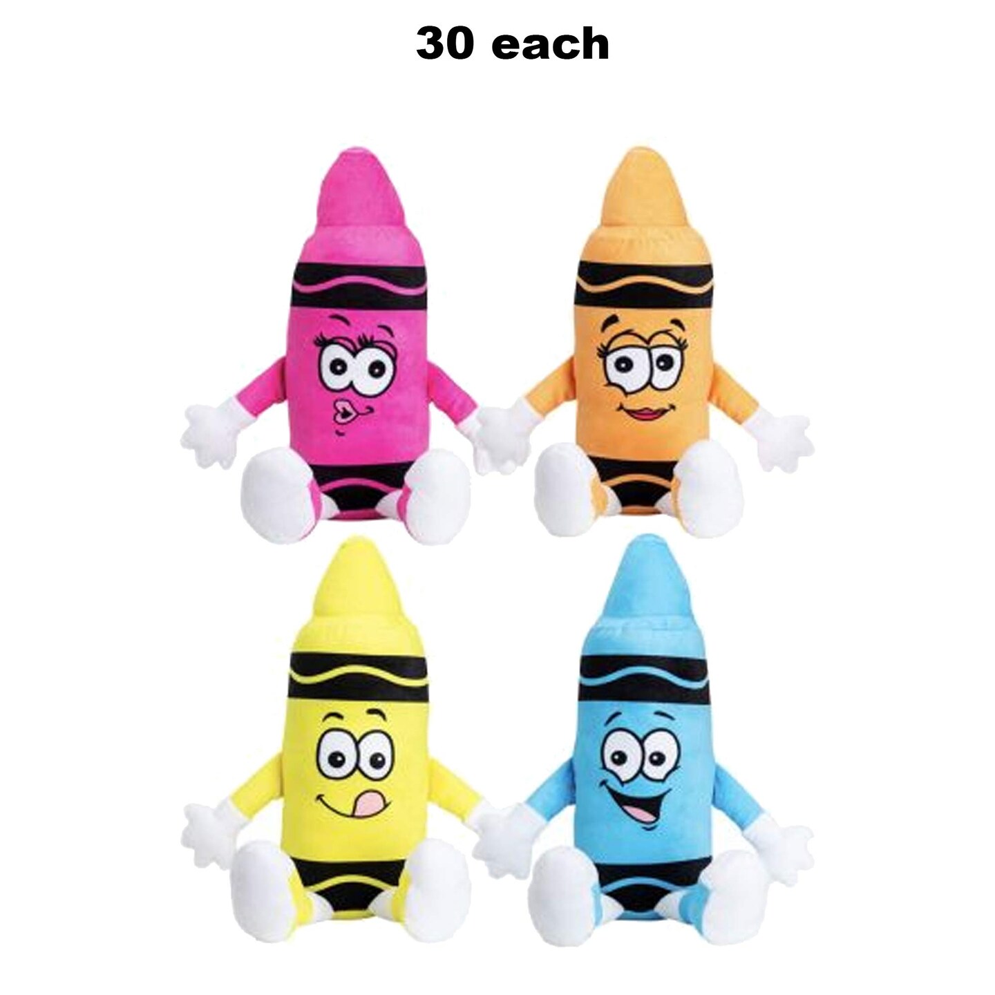 Crayola Neon Crayon Plush Toys – Assorted Colors for Creative Play ...