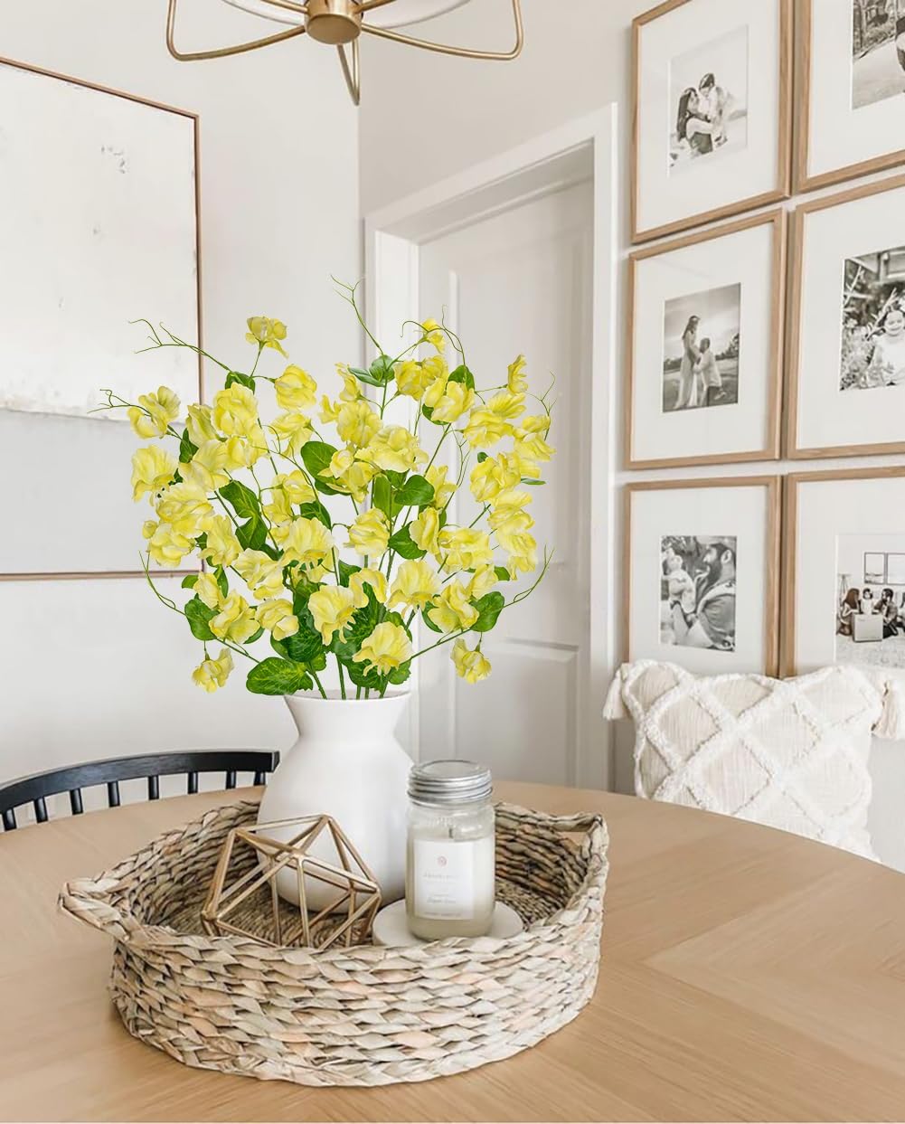 Summer Tabletop Floral Arrangements Yellow Artificial Flowers Bouquet ...