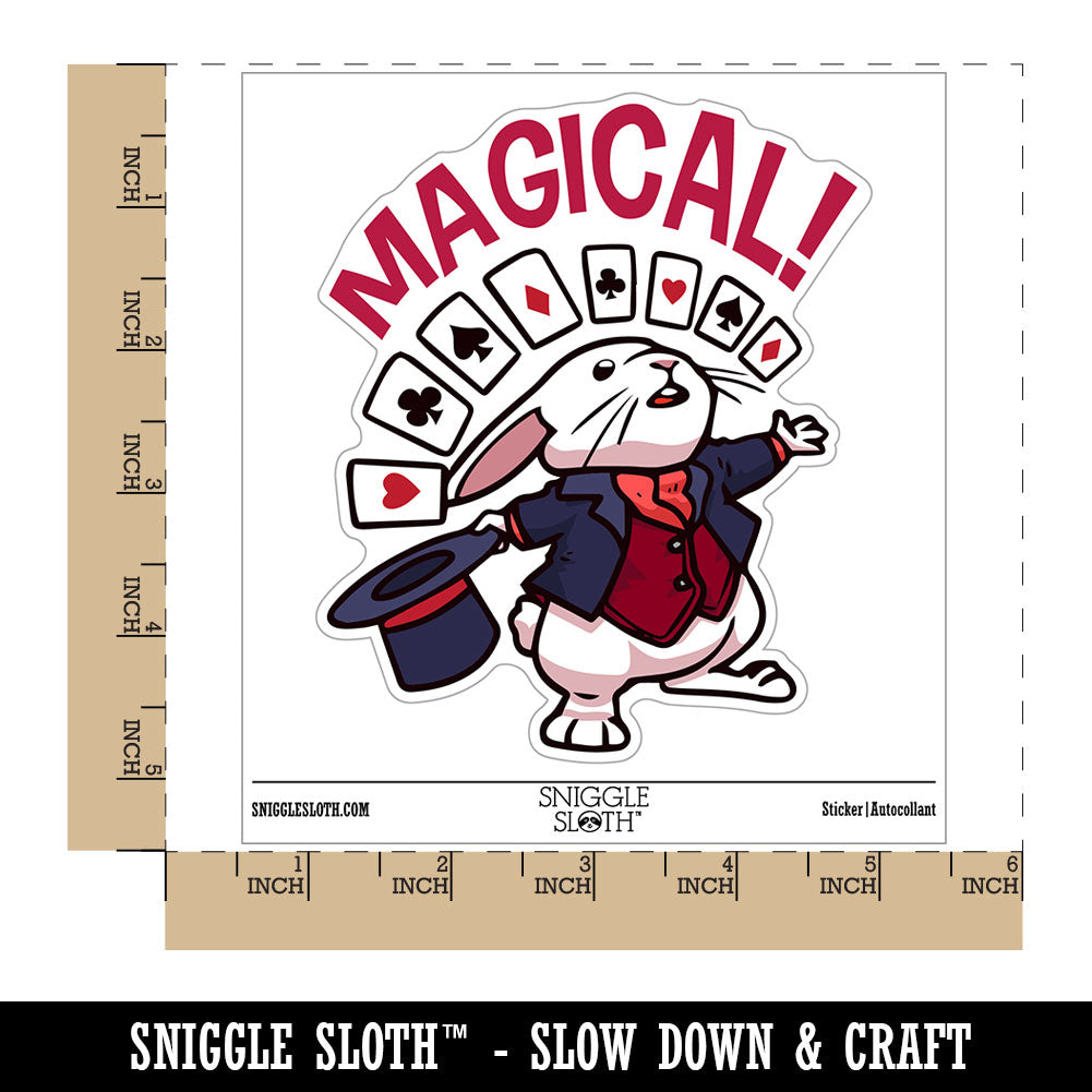 Water Bottle Sticker Set Magical Magician Bunny Rabbit Cards Cute ...