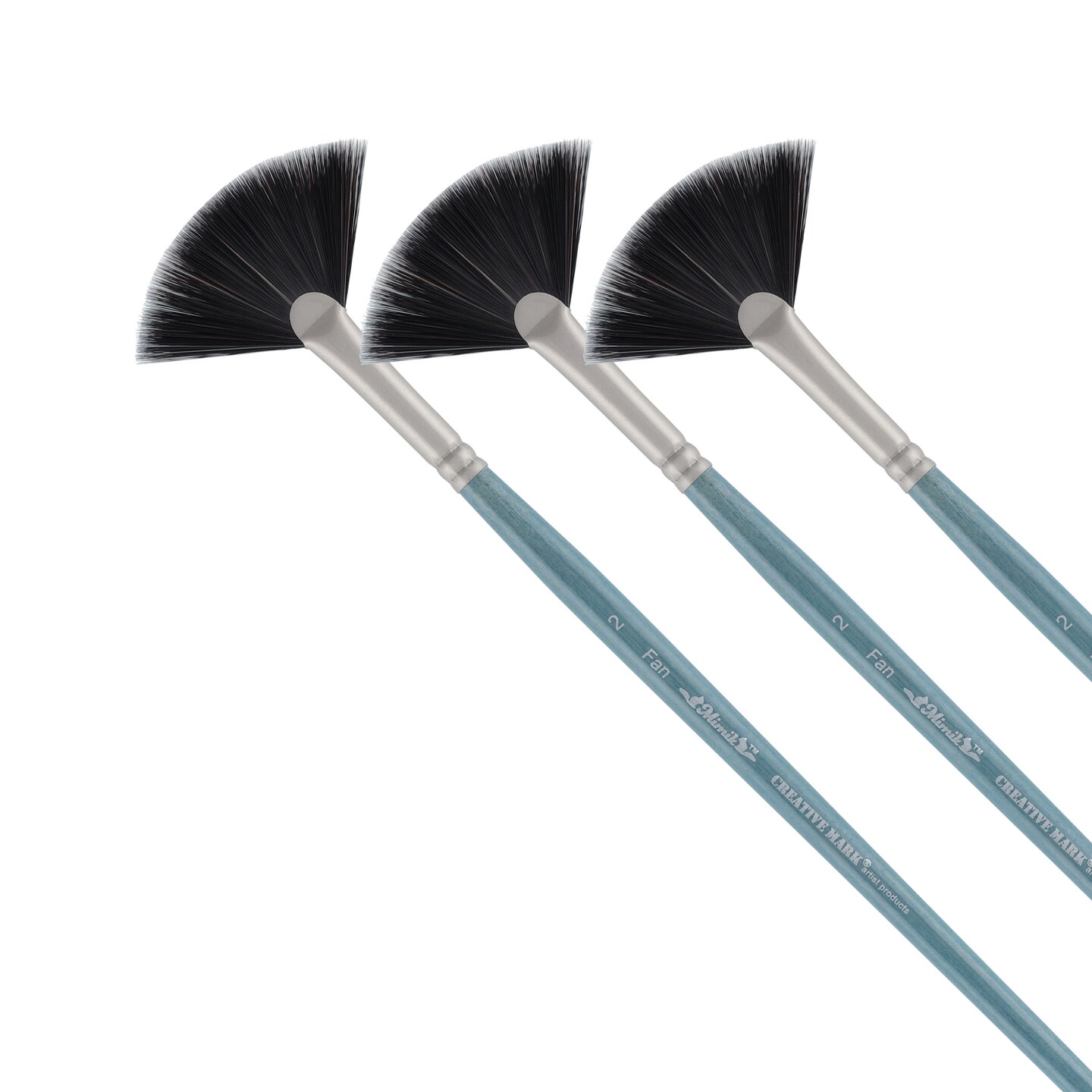 Mimik Professional Watercolor Brushes - Fan Set of 3 - Synthetic ...