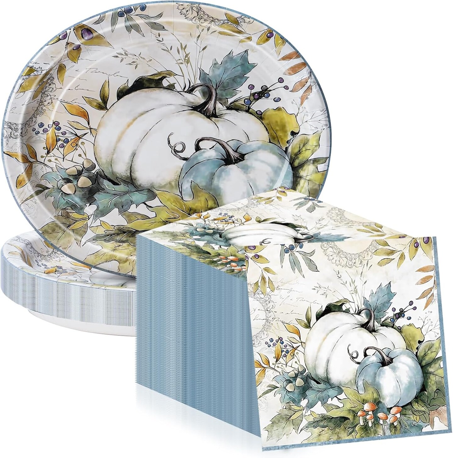 50Pcs Thanksgiving Large 12" x 10" (white and blue) | Michaels