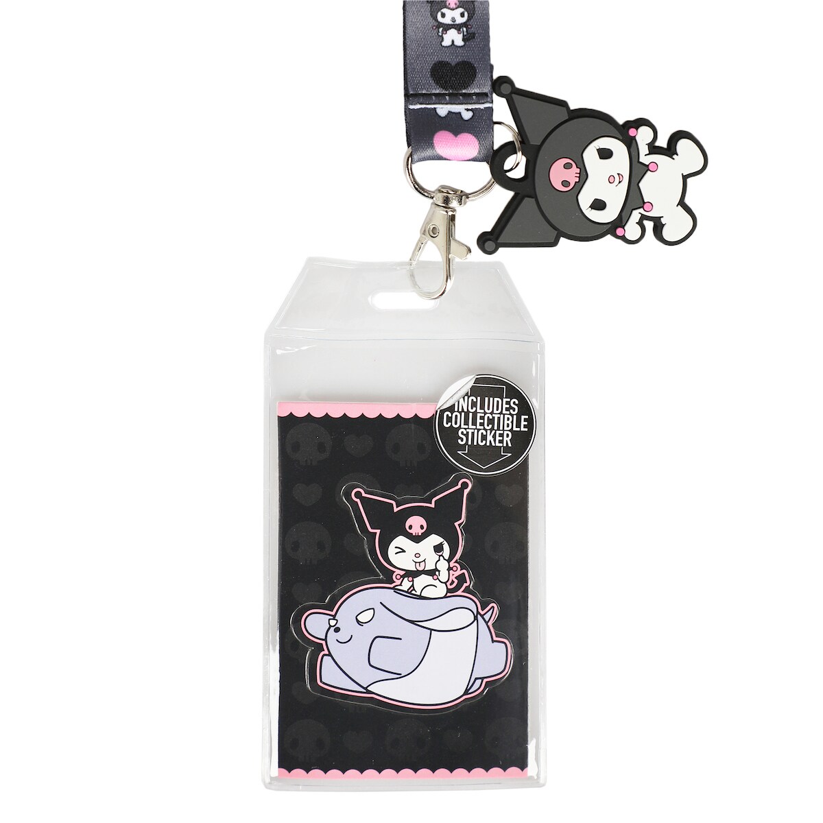Kuromi Hearts & Skulls Black Lanyard With Character Charm | Michaels