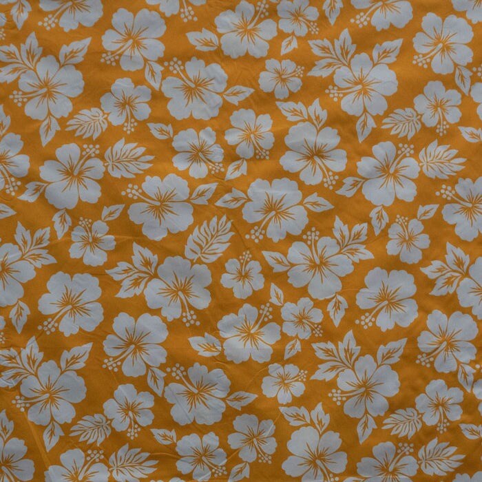 1 Yard Hibiscus Flower Polyester Fabric, 60 Inch Wide Floral Print ...