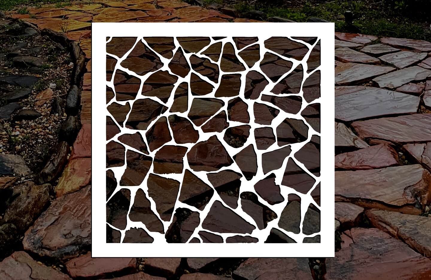 Flagstone Pattern Reusable Stencil (Many Sizes) | MakerPlace by Michaels