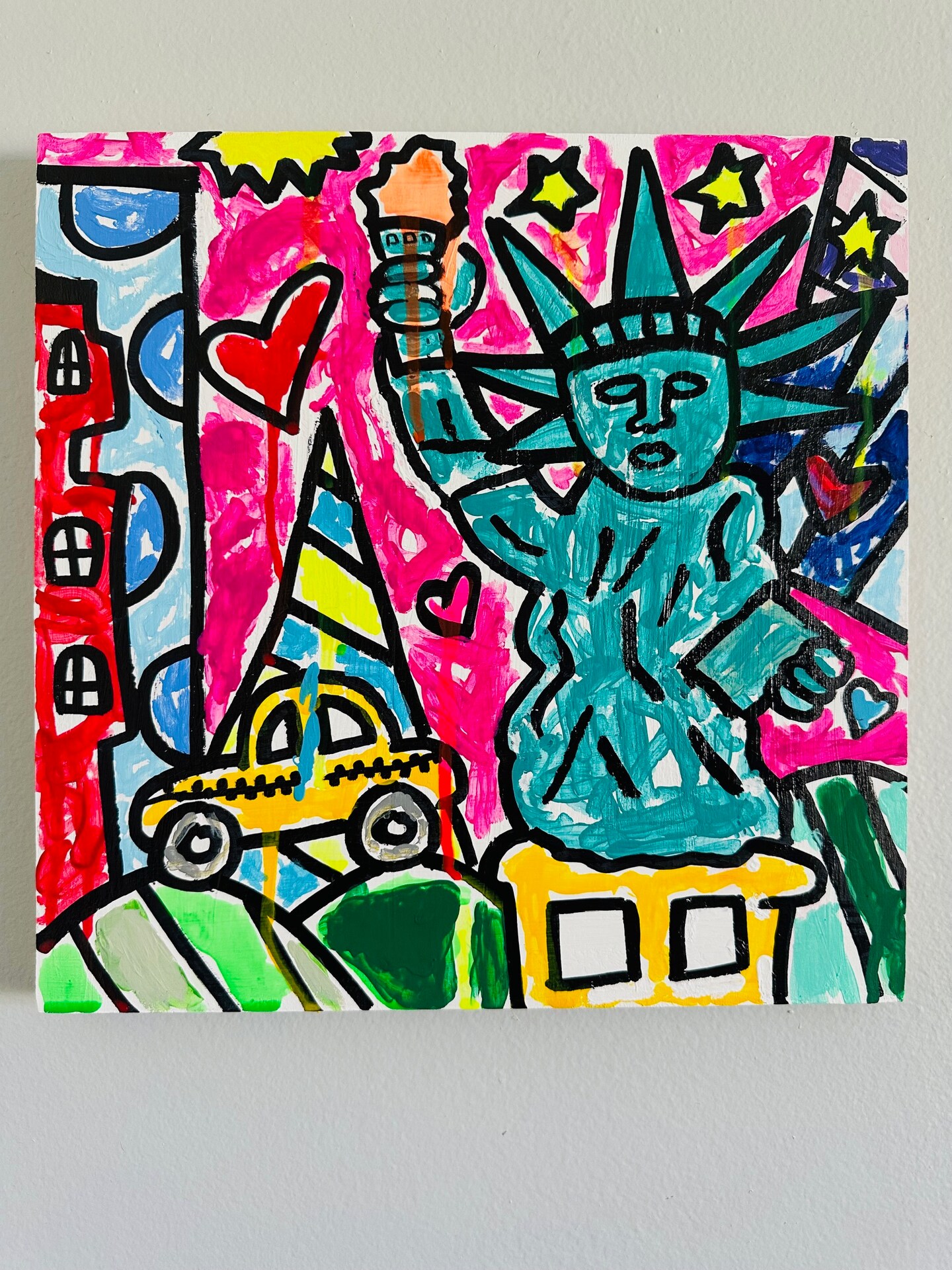 Statue of Liberty Original Painting, Pop art painting, New York ...