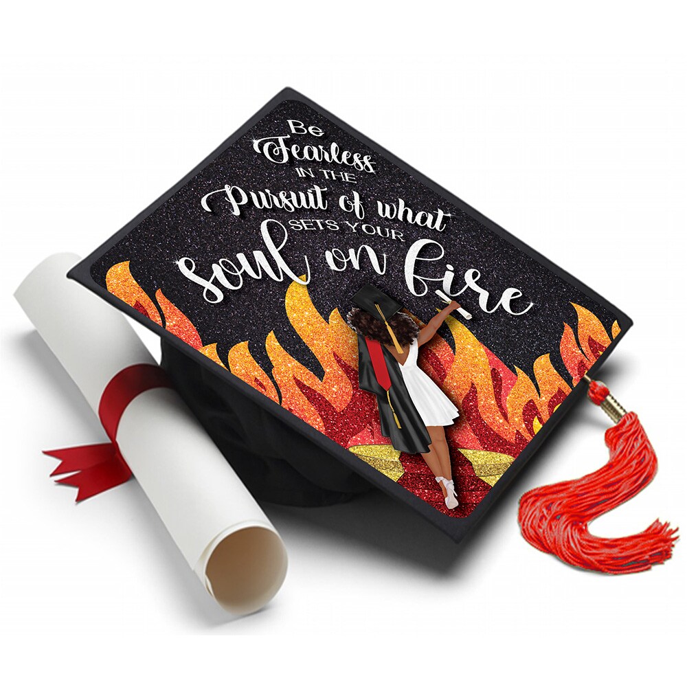 Grad Cap Topper Set Your Soul on Fire , Graduation Cap Decorations by ...