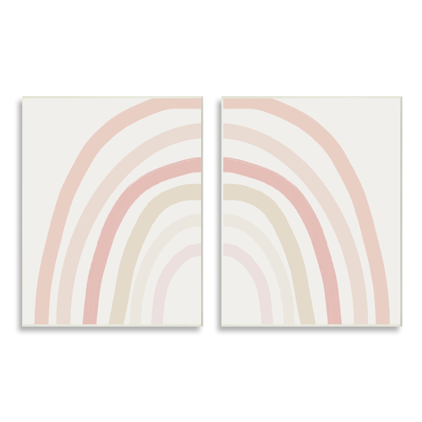 Stupell Industries Children's Soft Pastel Rainbow Shape Wall Plaque Art ...