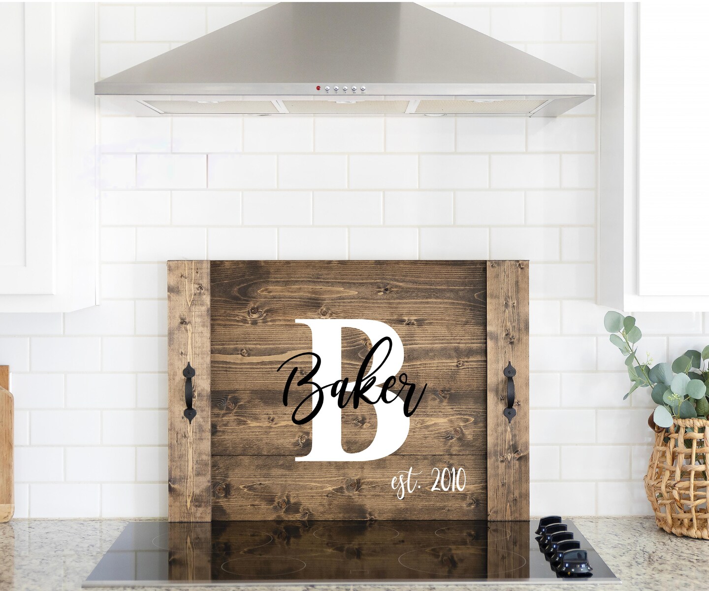 Stove Cover or Tray, Family Name, Personalized, Kitchen, Wood Sign ...