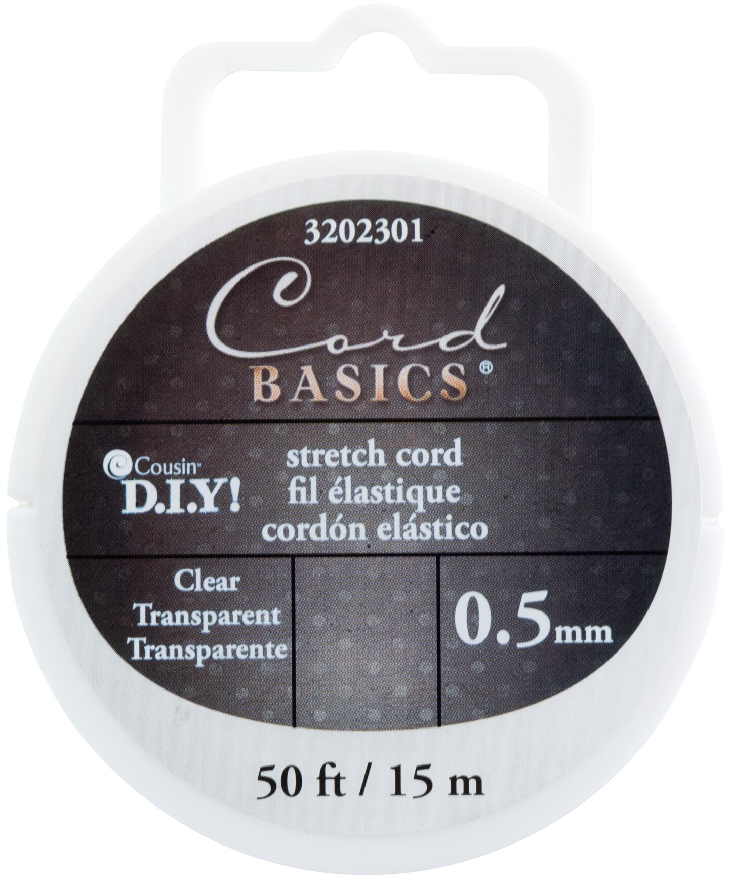 CousinDIY Cord Basics Stretch Cord .5mmX50'-Clear | Michaels