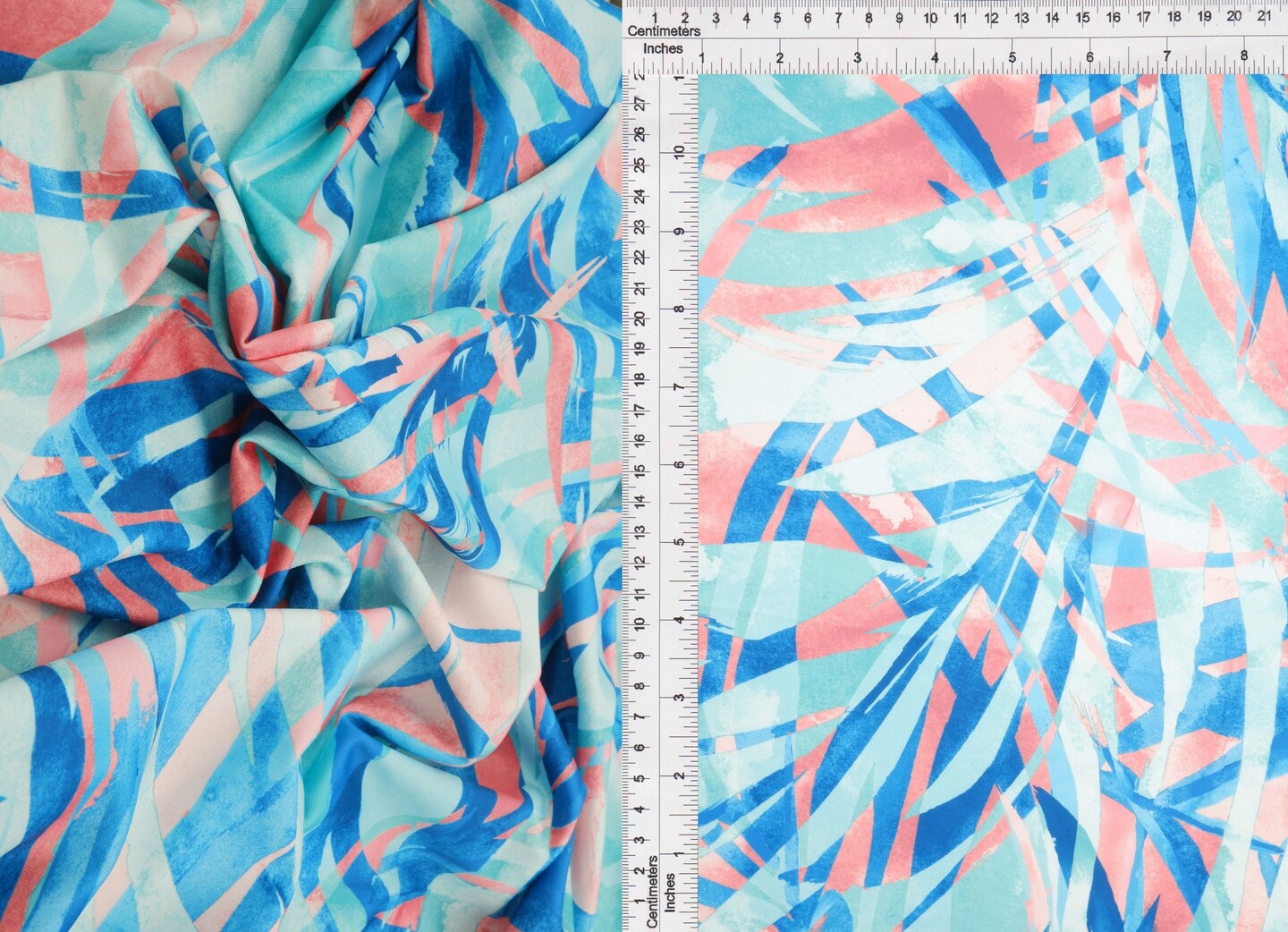 1 Yard DTY Tropical Leaf Digital Print Fabric, 190 GSM Polyester ...