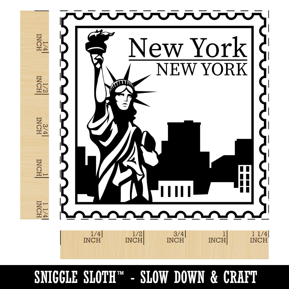New York Destination Travel Square Rubber Stamp for Stamping Crafting ...