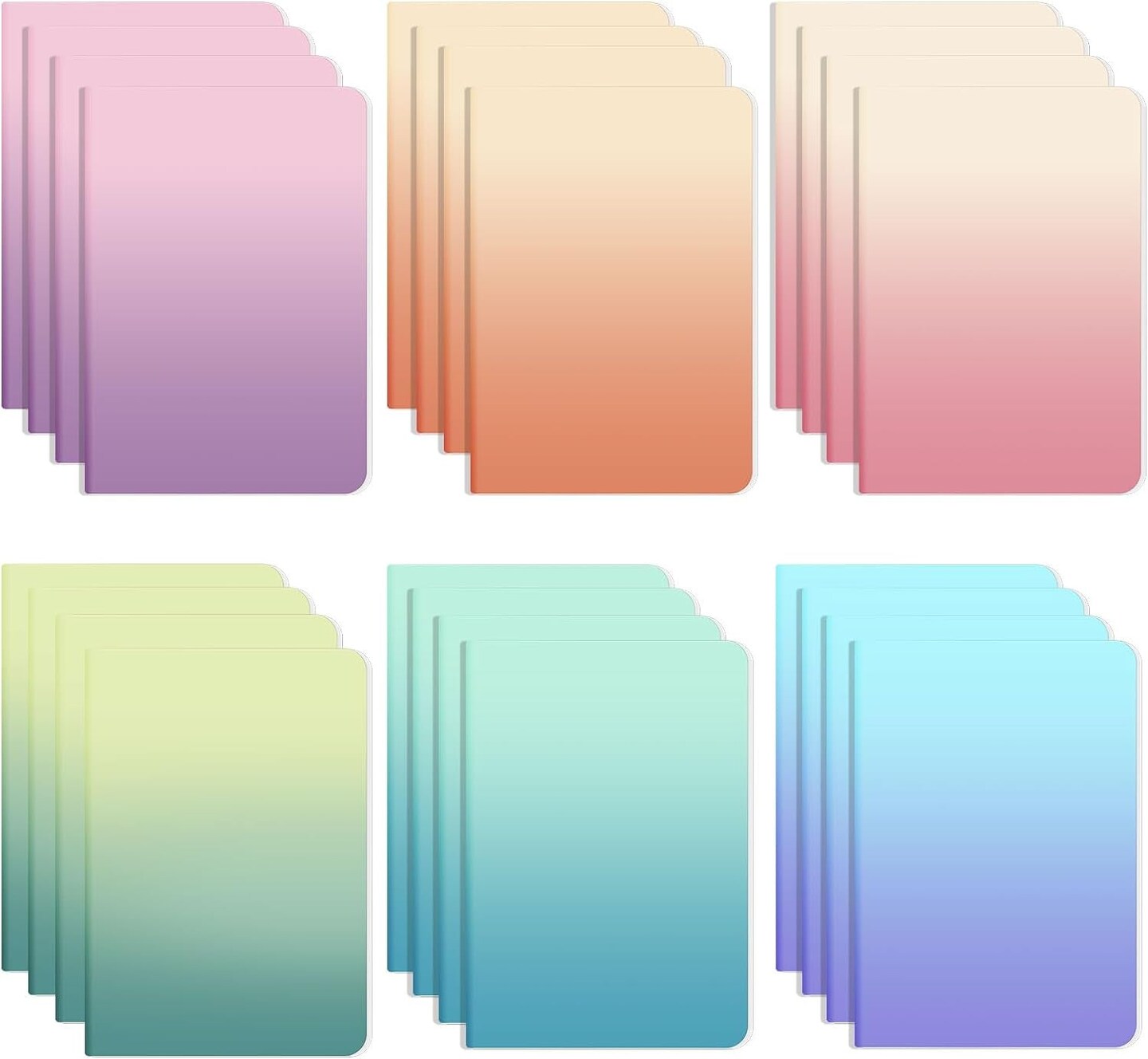 24 Pack A5 Colorful Notebooks, 6 Cute Colors Journals for Writing, 72 ...