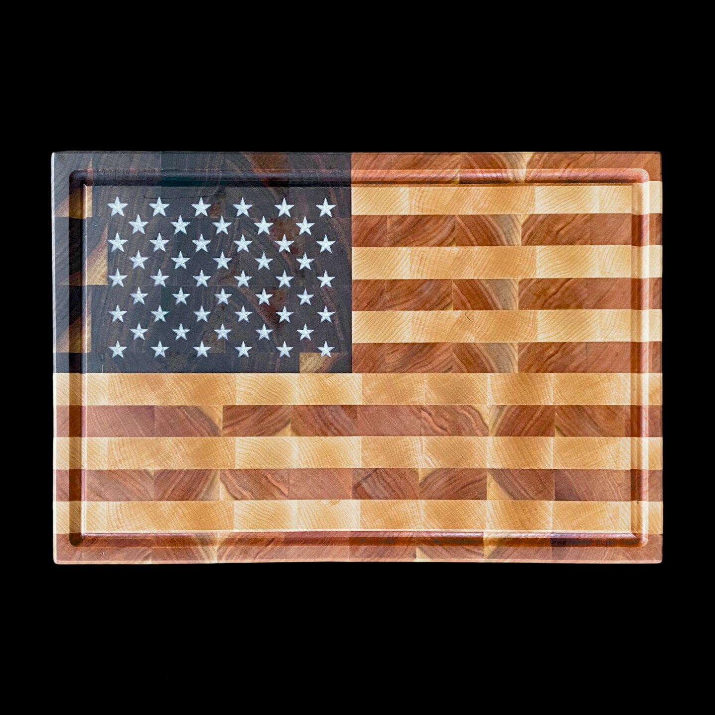 End Grain American Flag Cutting Board, BBQ Chopping Block, Fathers Day ...