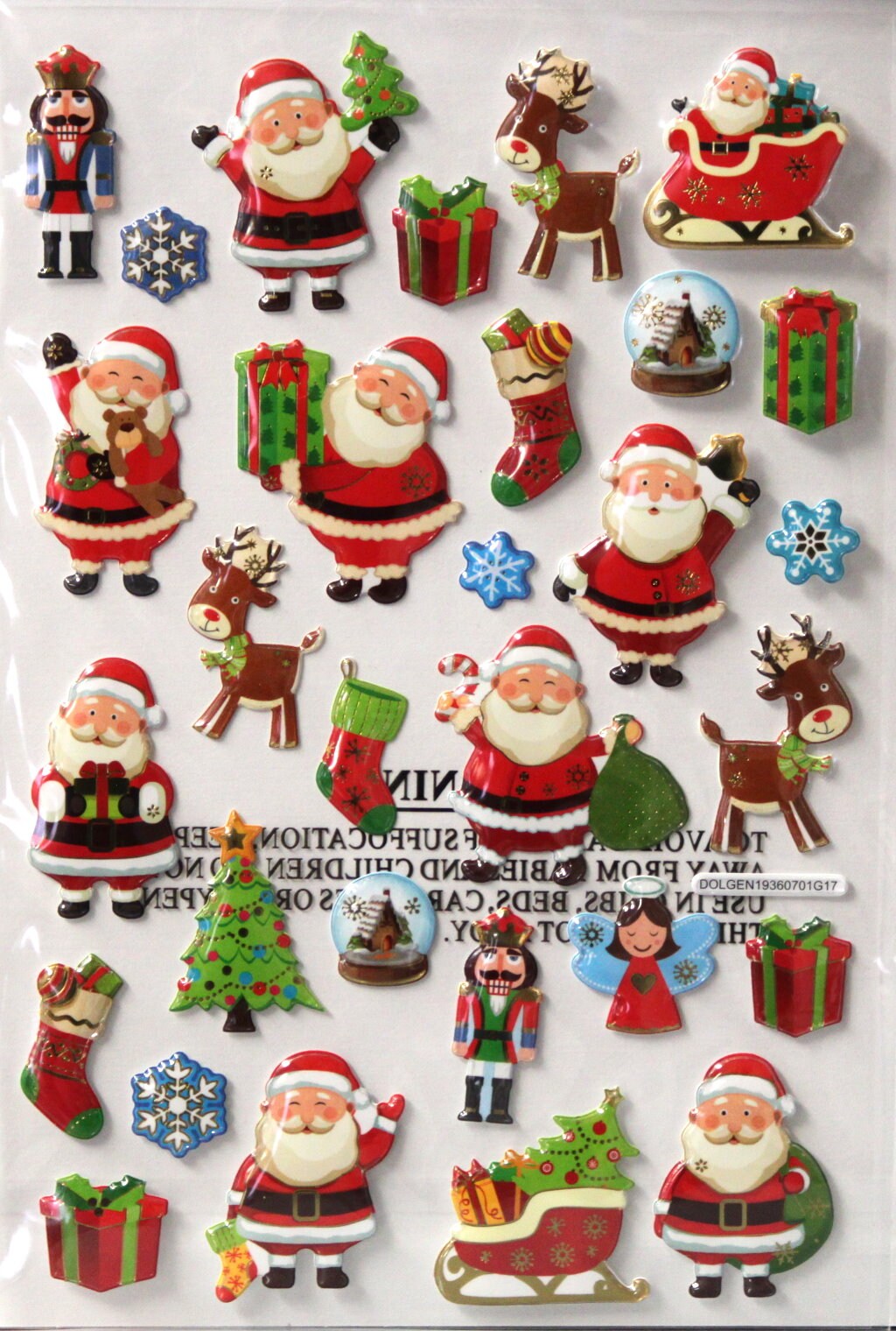 Designer Santa Pop Up Dimensional Puffy Stickers | Michaels