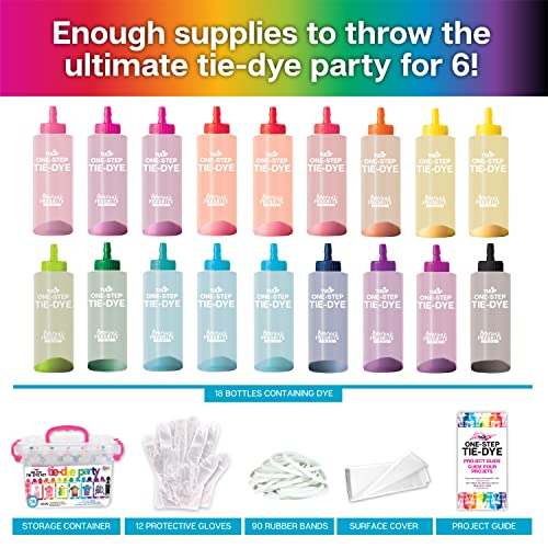 Tie-Dye Party, 18 Pre-Filled Bottles, Creative Group Activity, All-in-1 ...