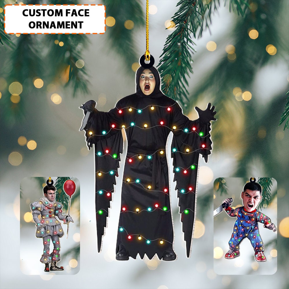 Personalized Horror Characters Christmas Ornaments, Horror Scary Movie ...