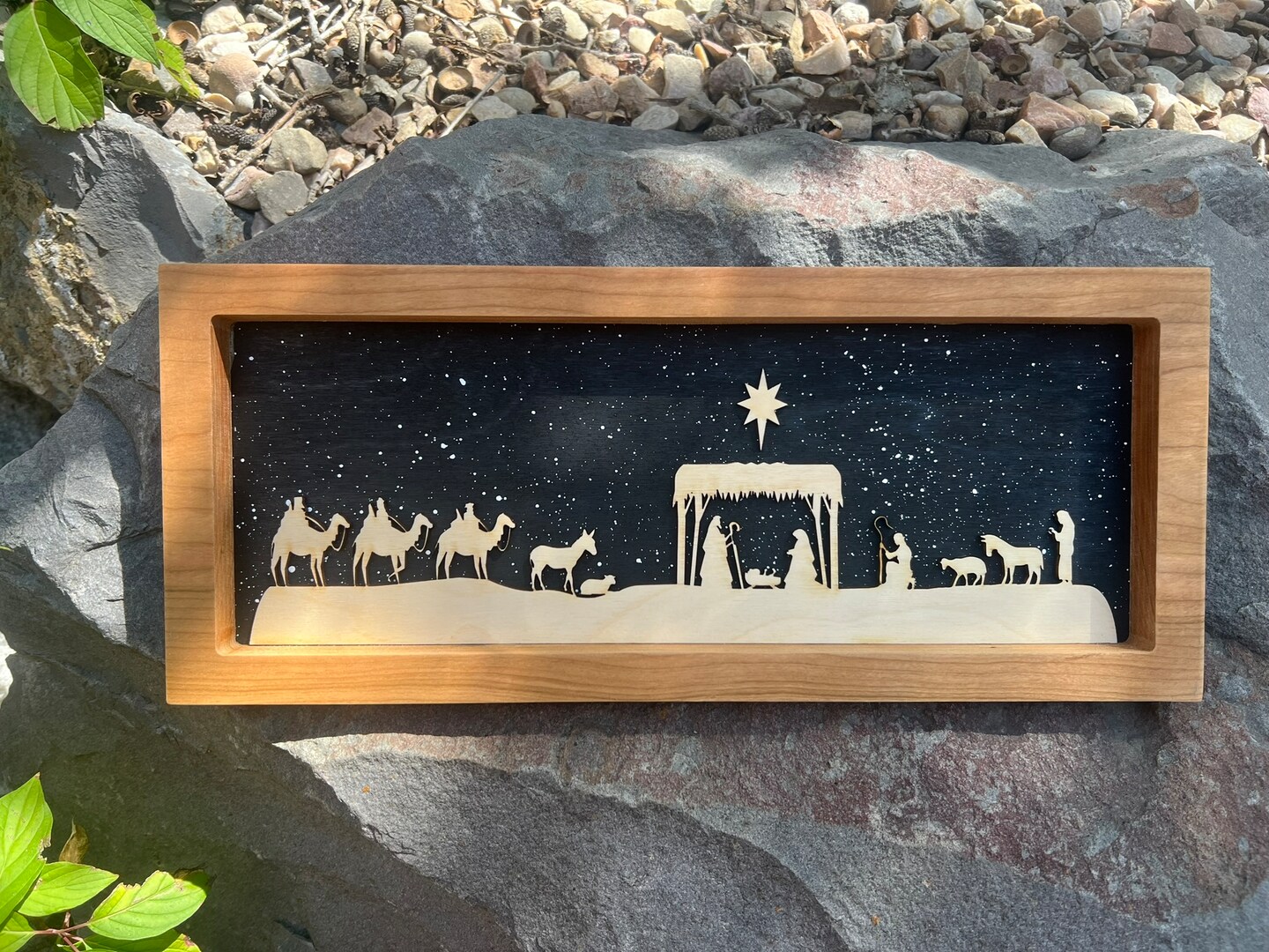 Nativity Set, Wood Nativity Set, Framed Nativity Set, Christmas ...